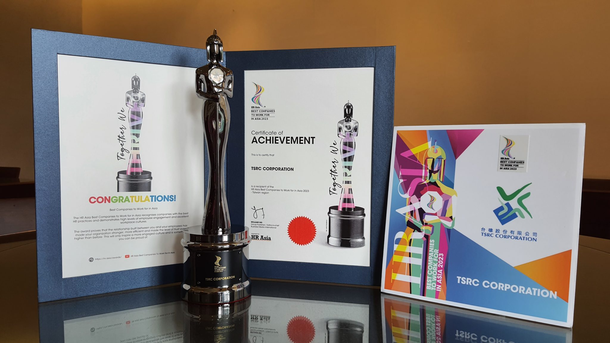 TSRC received “Best Companies to Work For” in 2023 HR Asia Awards - TSRC 台橡股份有限公司 - TSRC 台橡股份有限公司